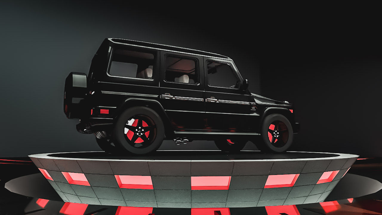 3D model MERCEDES G-CLASS BLACK VR / AR / low-poly rigged | CGTrader