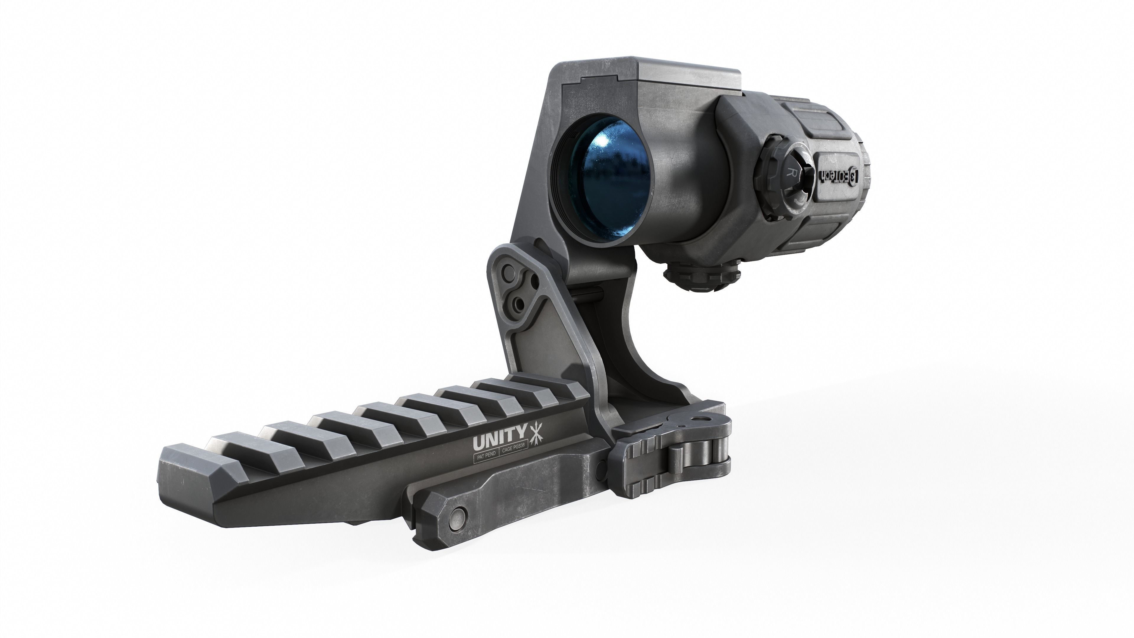 3D model EOTech G33 3x Flip to Side Magnifier VR / AR / low-poly | CGTrader