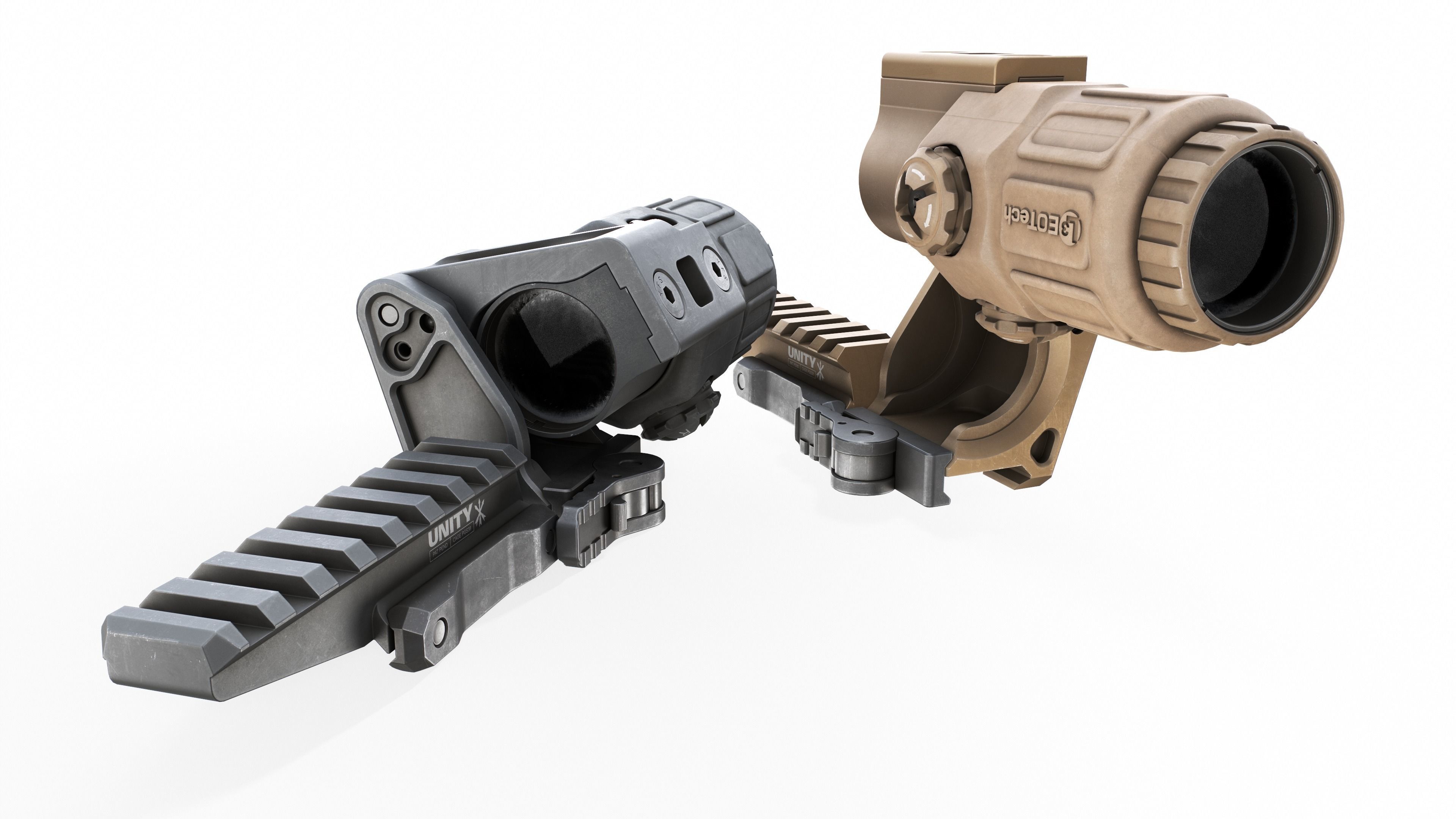 3D model EOTech G33 3x Flip to Side Magnifier VR / AR / low-poly | CGTrader