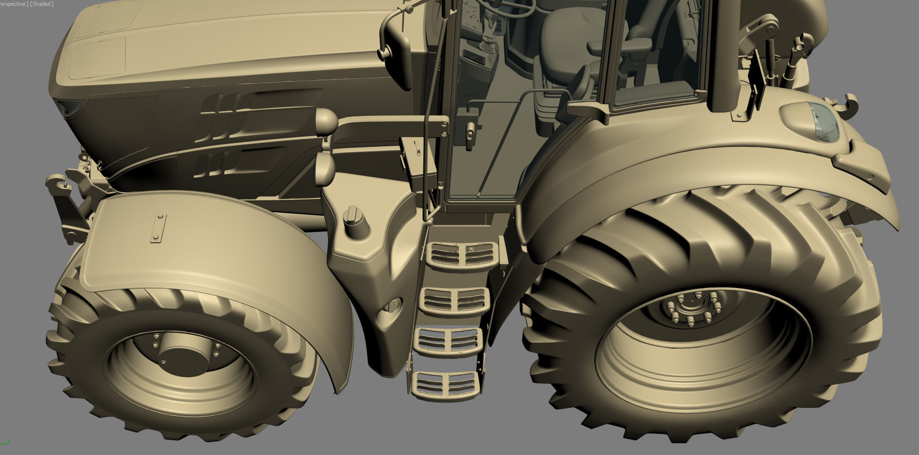 Farm Tractor John Deere 6195M 3D model | CGTrader