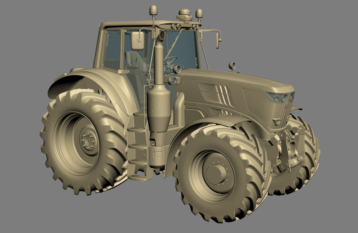 Farm Tractor John Deere 6195M 3D model | CGTrader