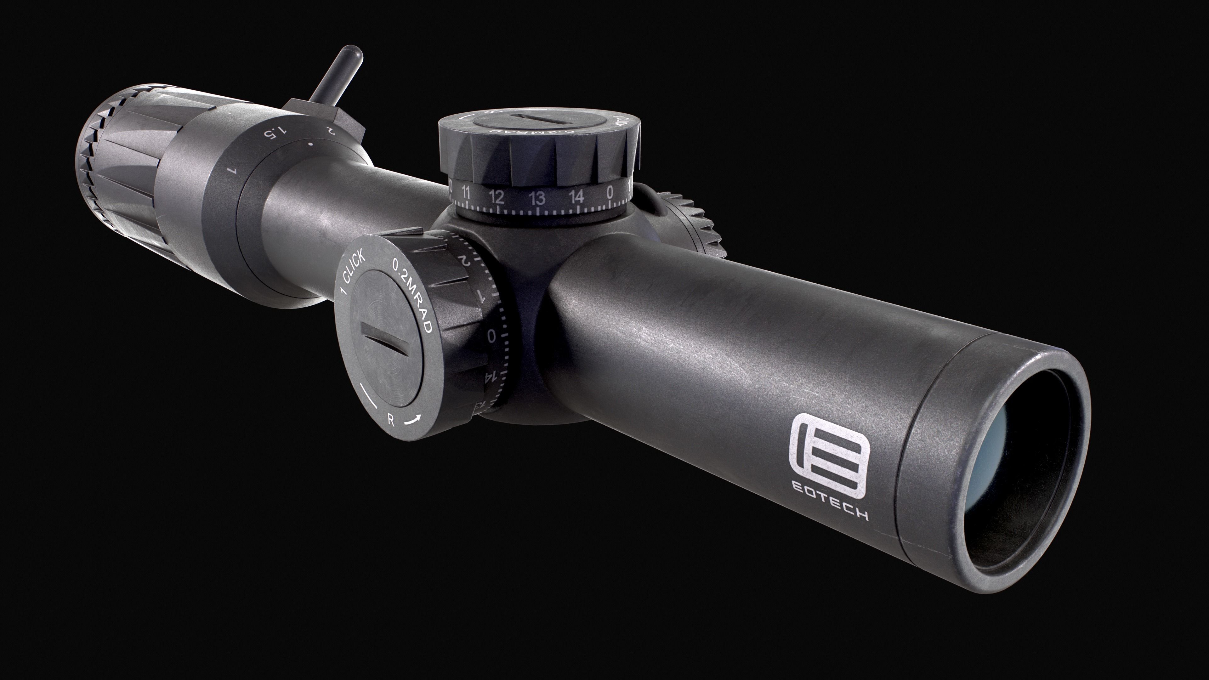 3D model EOTech Vudu 1-6x Low Power Variable Optic VR / AR / low-poly ...