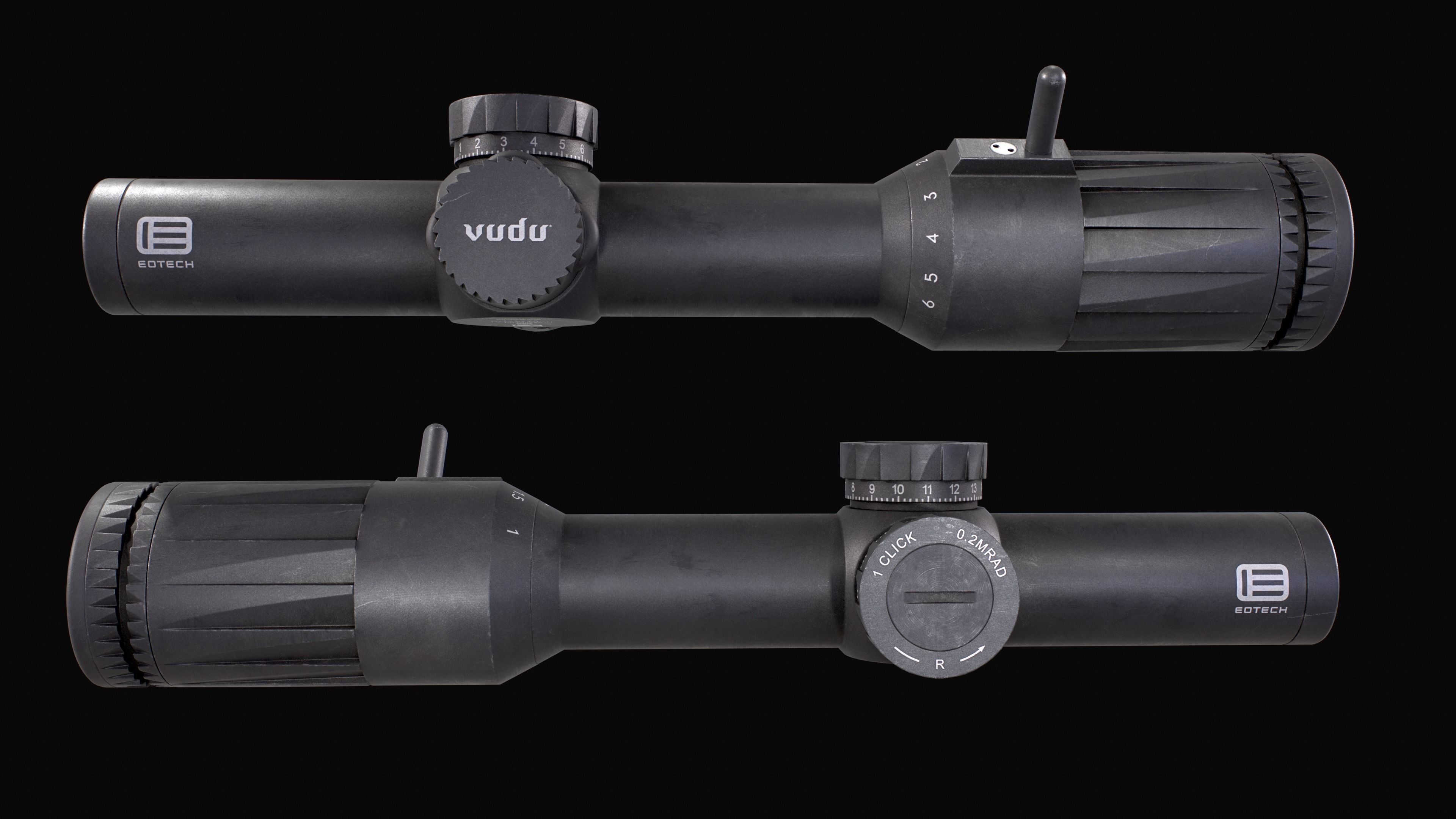 3D model EOTech Vudu 1-6x Low Power Variable Optic VR / AR / low-poly ...