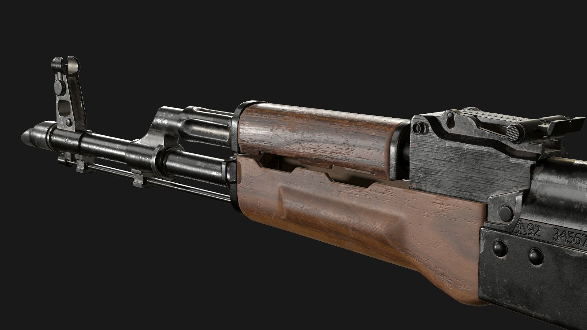 3D model AKM rifle VR / AR / low-poly | CGTrader