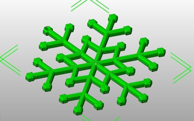 snowflake 3D model 3D printable | CGTrader