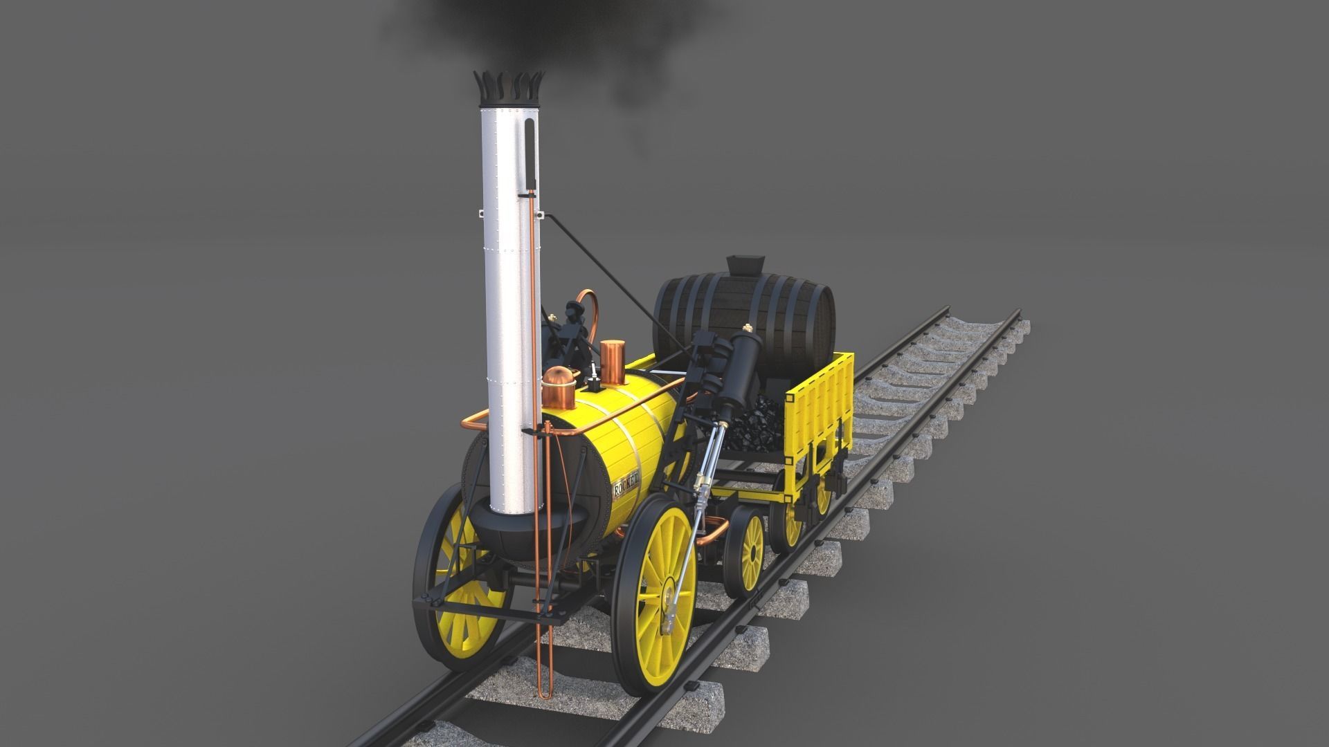 Animated Rocket Locomotive and Wright Flyer Pack 3D model | CGTrader