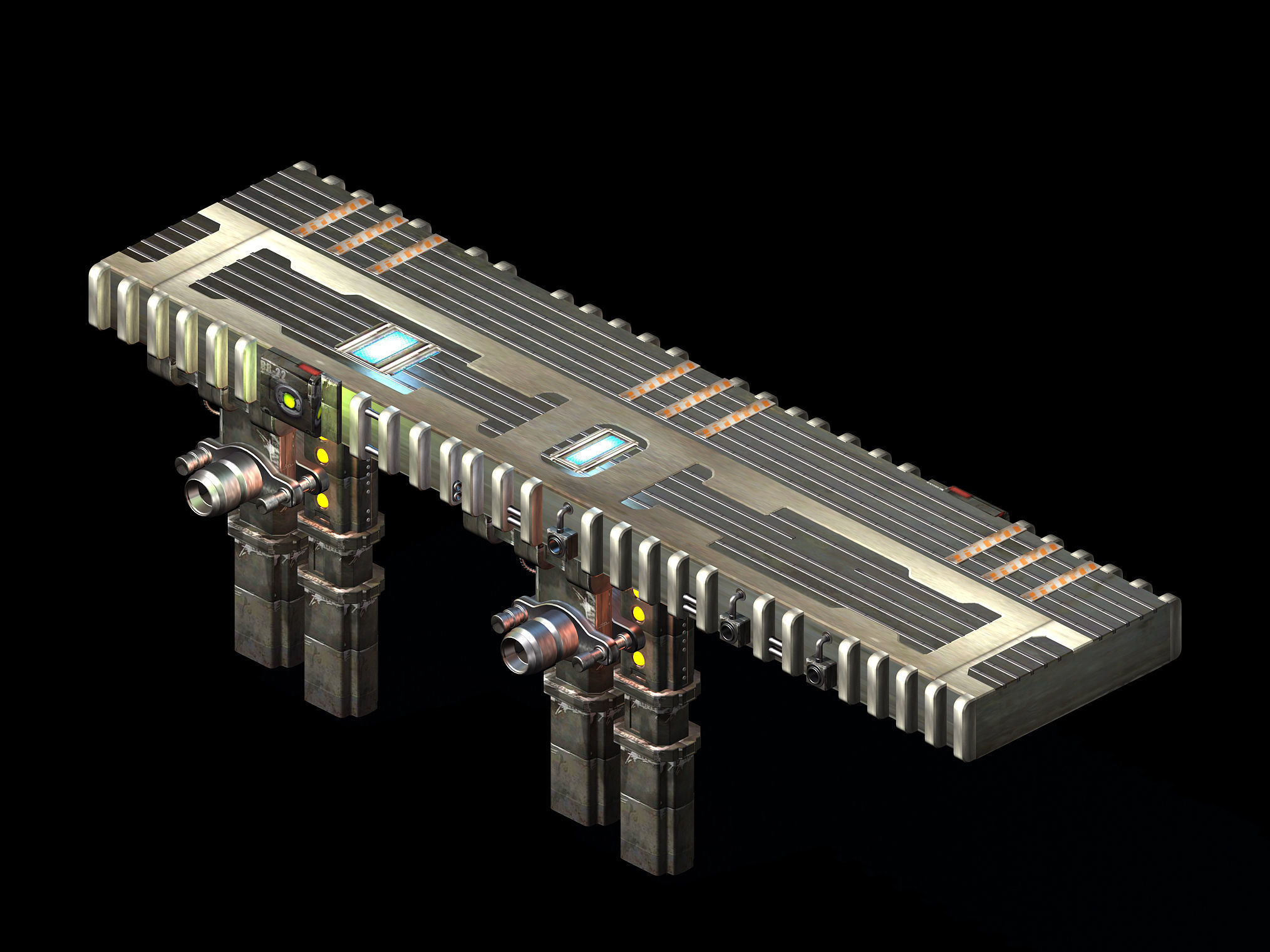 Satellite City - Bridge 00 3D model | CGTrader