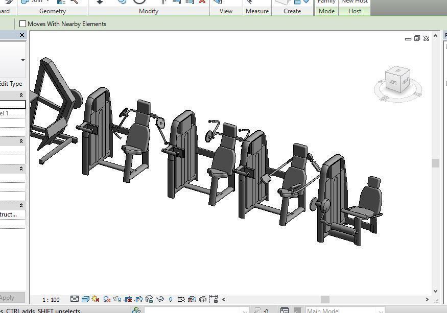 16 Models Revit Families for Gym 3D model | CGTrader