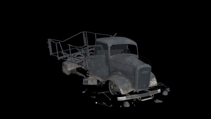 crash car Opel Blitz 3D model | CGTrader