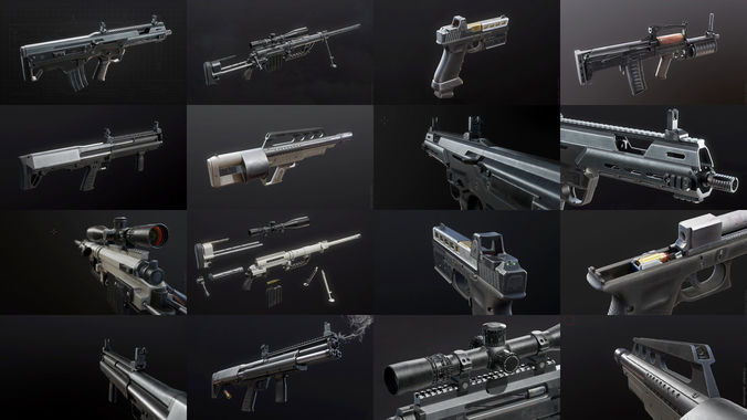 First-person Weapon Pack 3D Model Collection | CGTrader