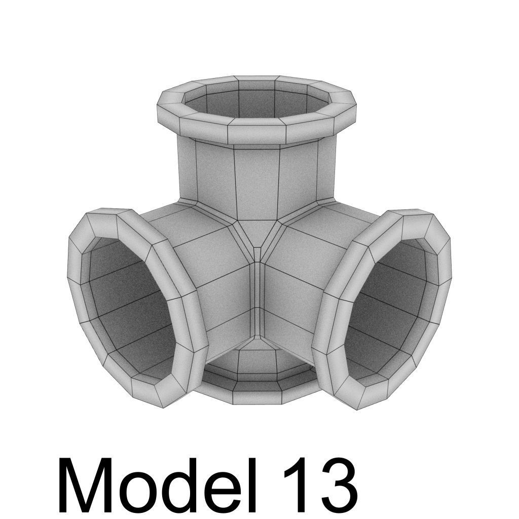 3D model 3D Pipes and Fittings Pack 31 pieces VR / AR / low-poly | CGTrader