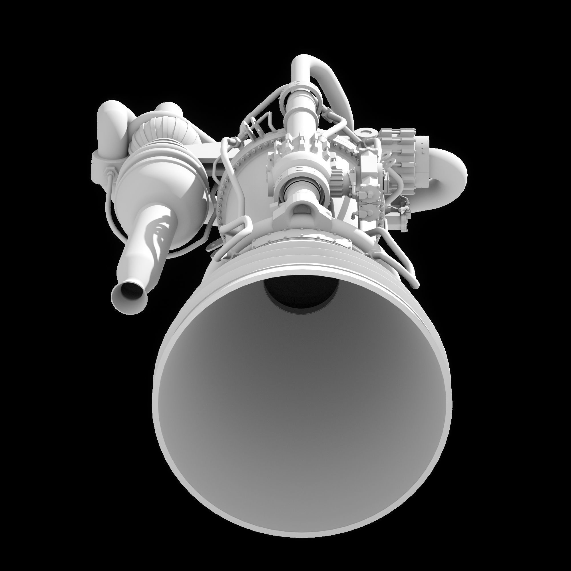 Merlin Rocket Engine SpaceX 3D model | CGTrader
