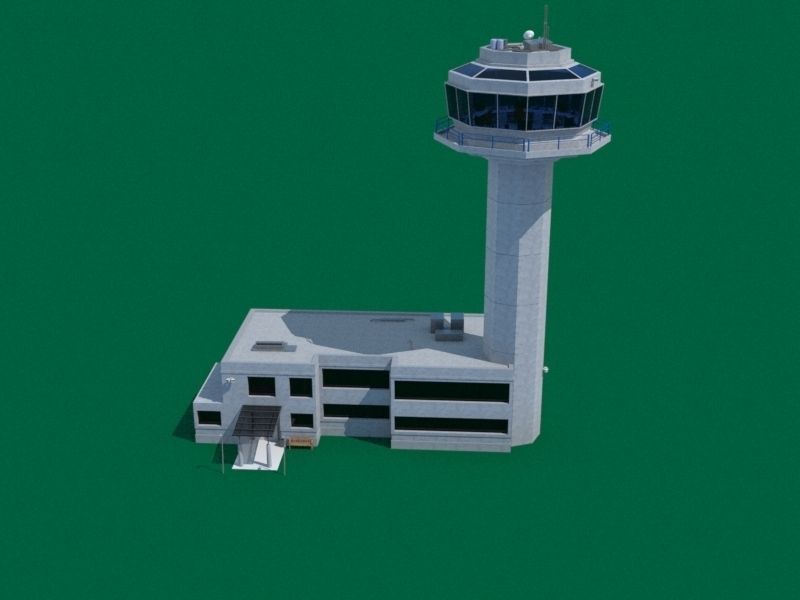 Air Traffic Control Tower 3D model | CGTrader
