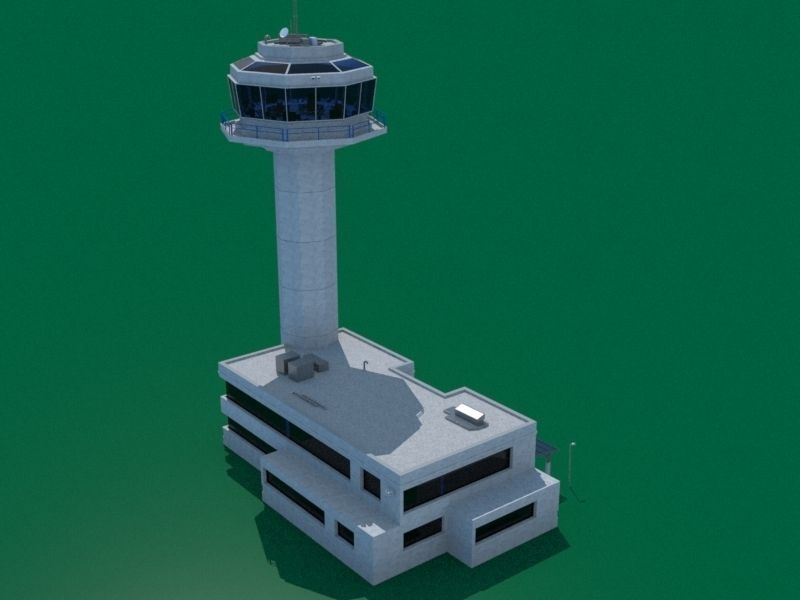 Air Traffic Control Tower 3D model | CGTrader