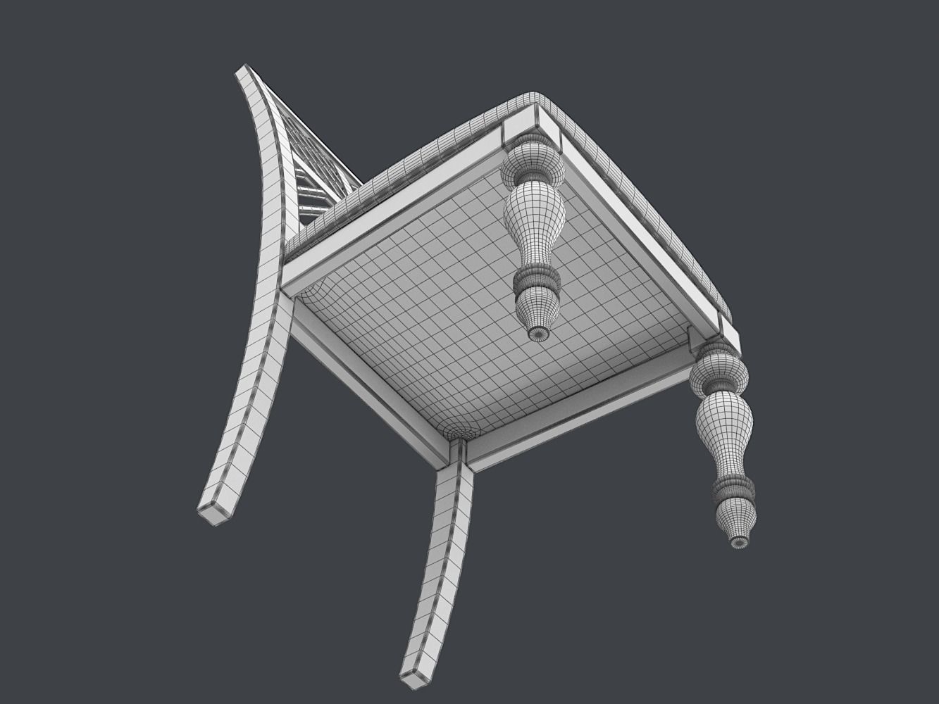 Pattern Back Side Chair PBR 3D model | CGTrader