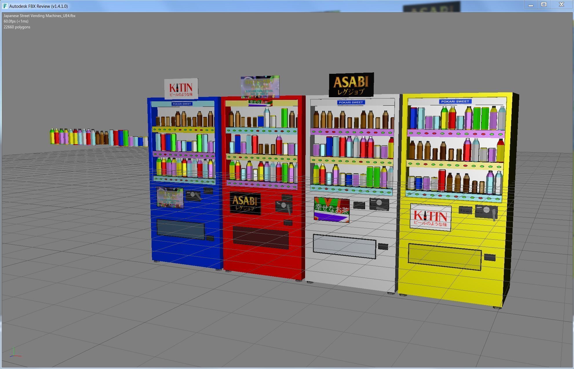 3D model Japanese Vending Machines Low Poly VR / AR / low-poly | CGTrader