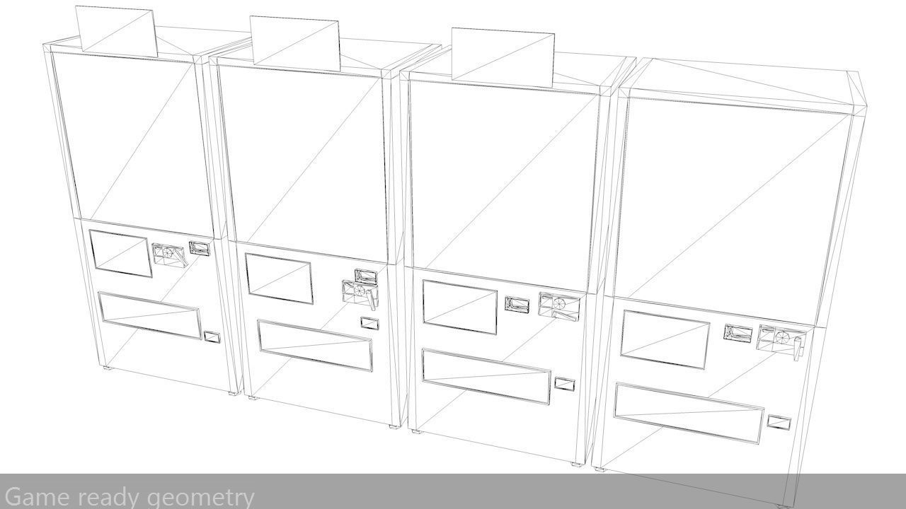 3D model Japanese Vending Machines Low Poly VR / AR / low-poly | CGTrader