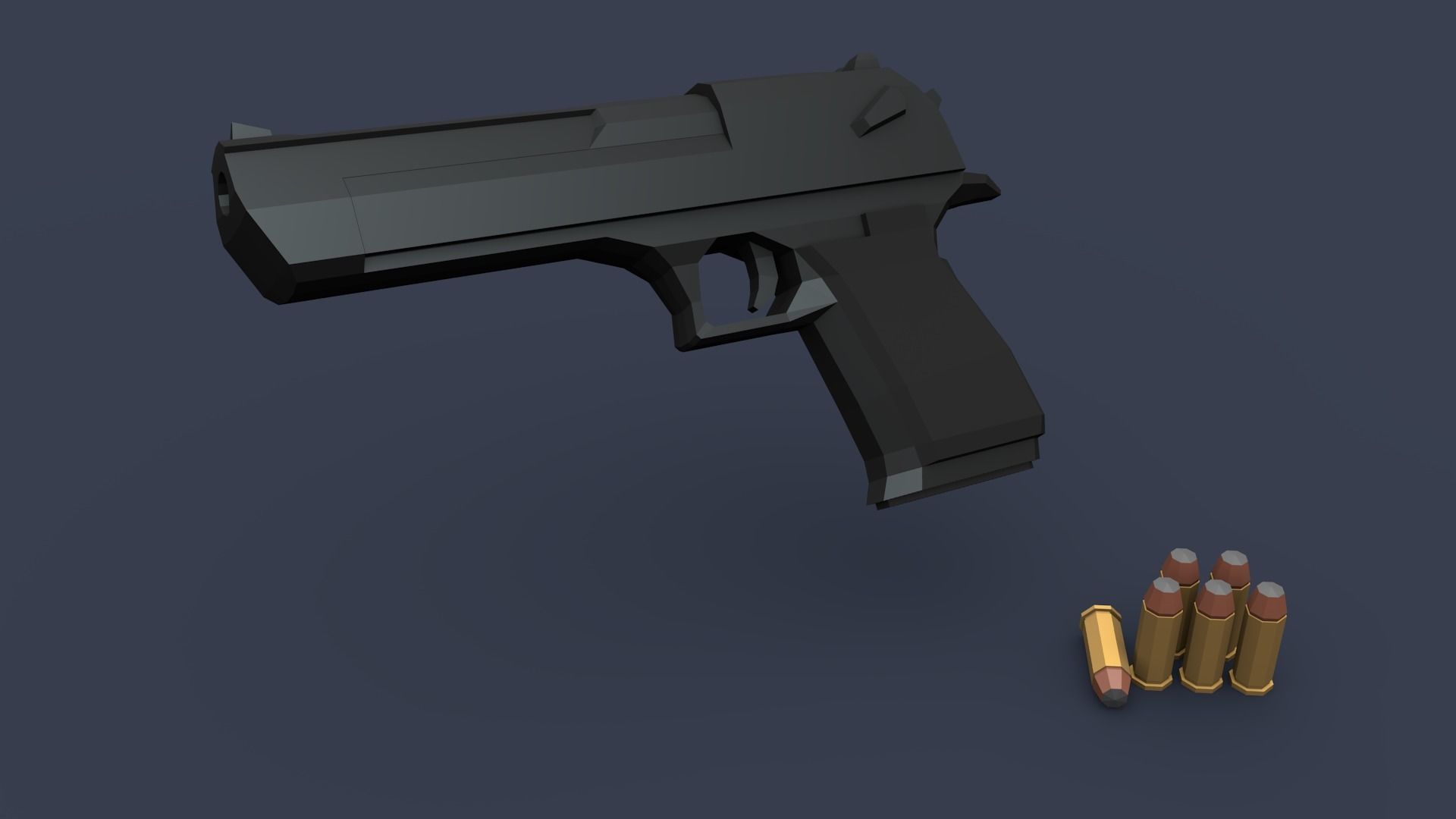 3D model Desert Eagle Lowpoly deagle handgun VR / AR / low-poly | CGTrader