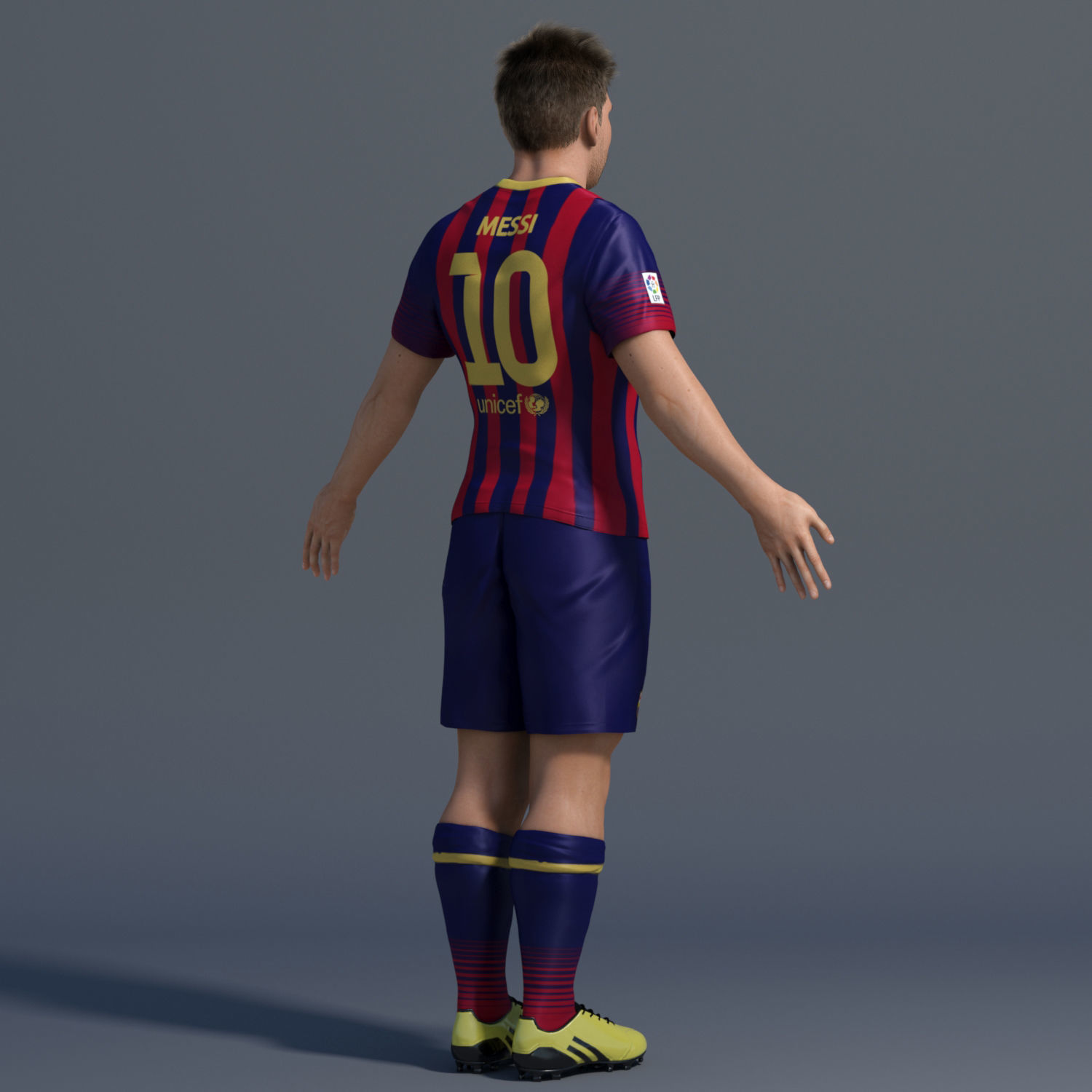 Lionel Messi 3D model rigged | CGTrader