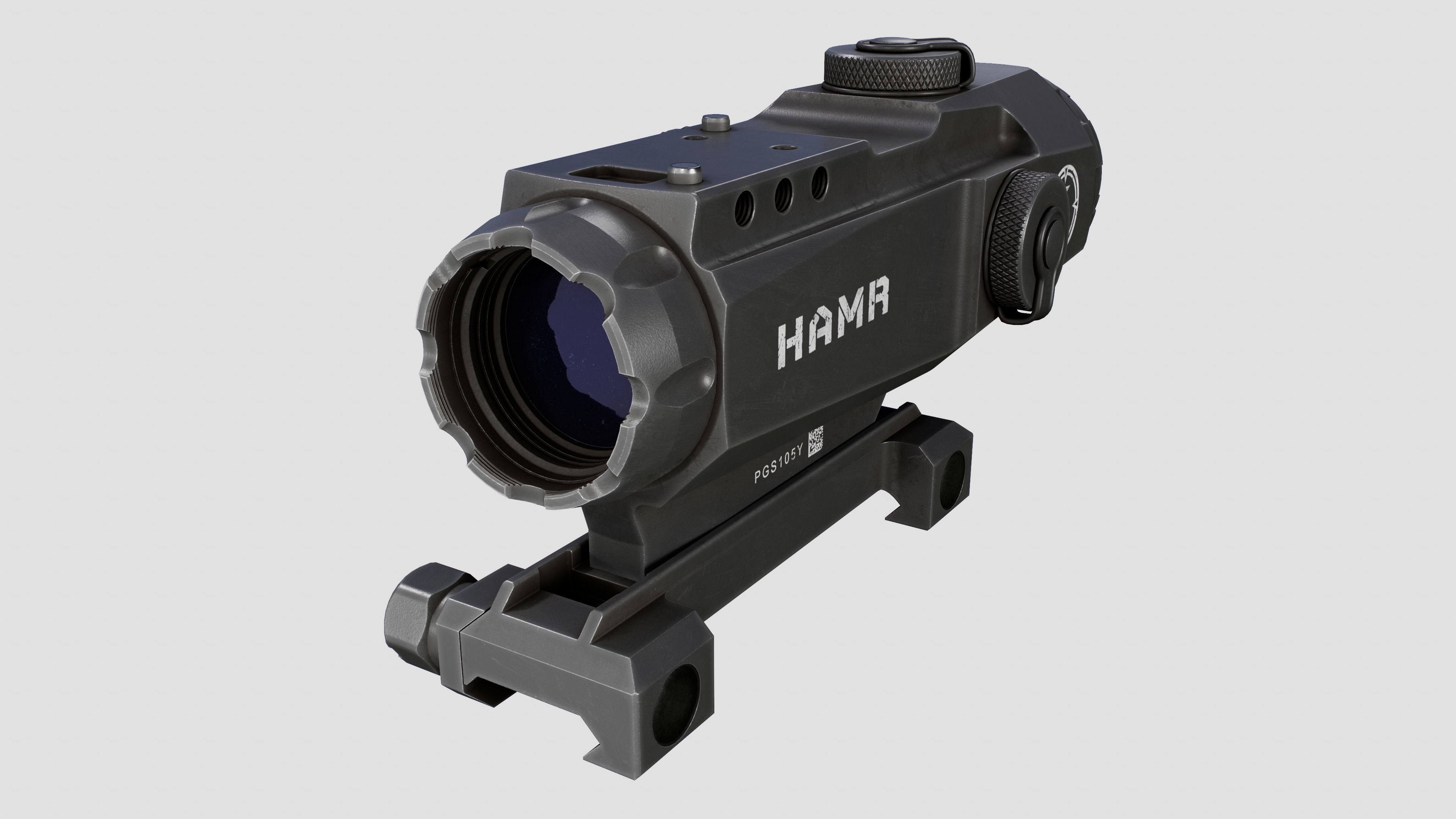 3D model Leupold Mark 4 HAMR 4x24mm High Accuracy Multi-Range Riflescope VR / AR / low-poly ...