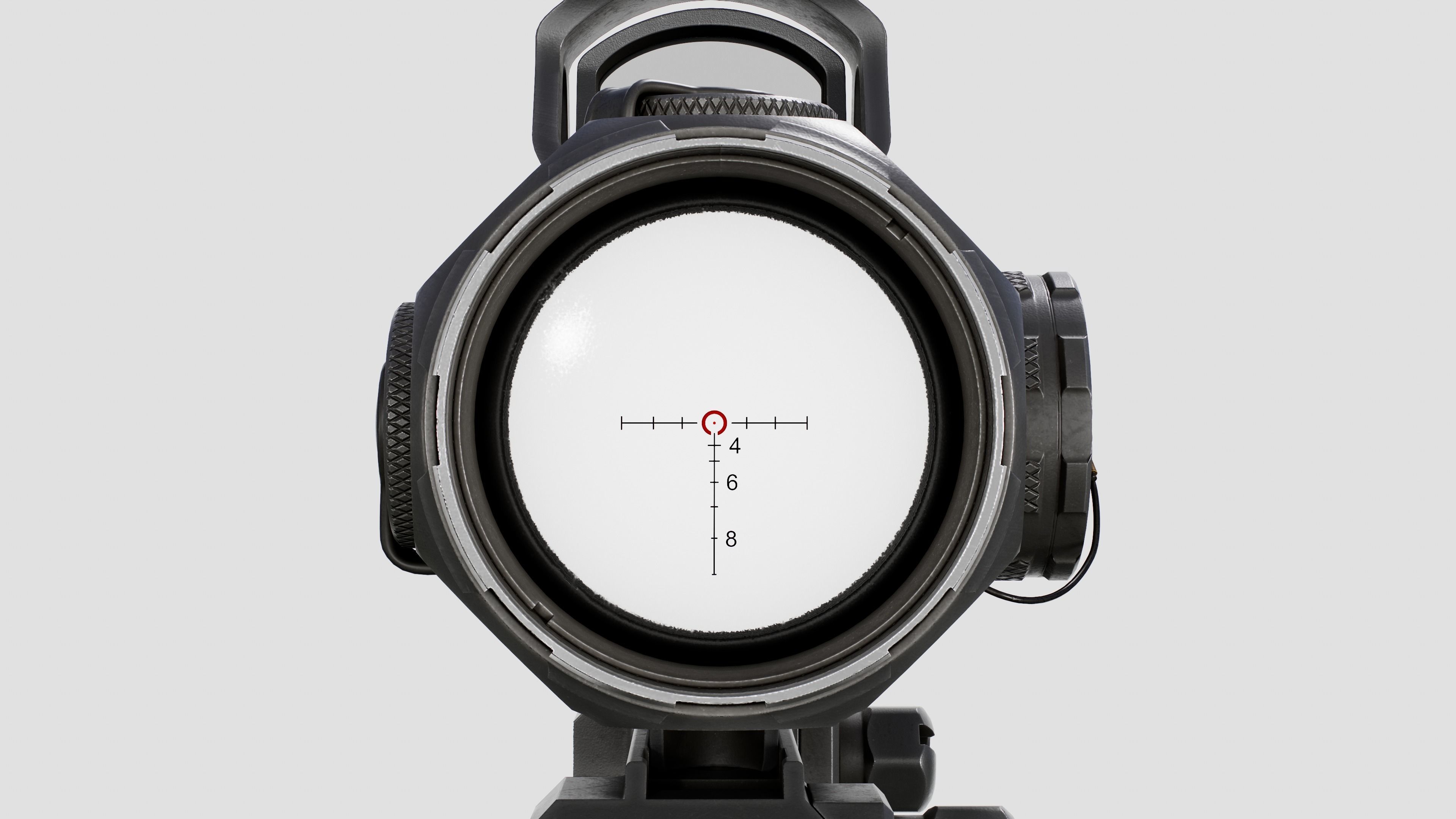 3D model Leupold Mark 4 HAMR 4x24mm High Accuracy Multi-Range Riflescope VR / AR / low-poly ...