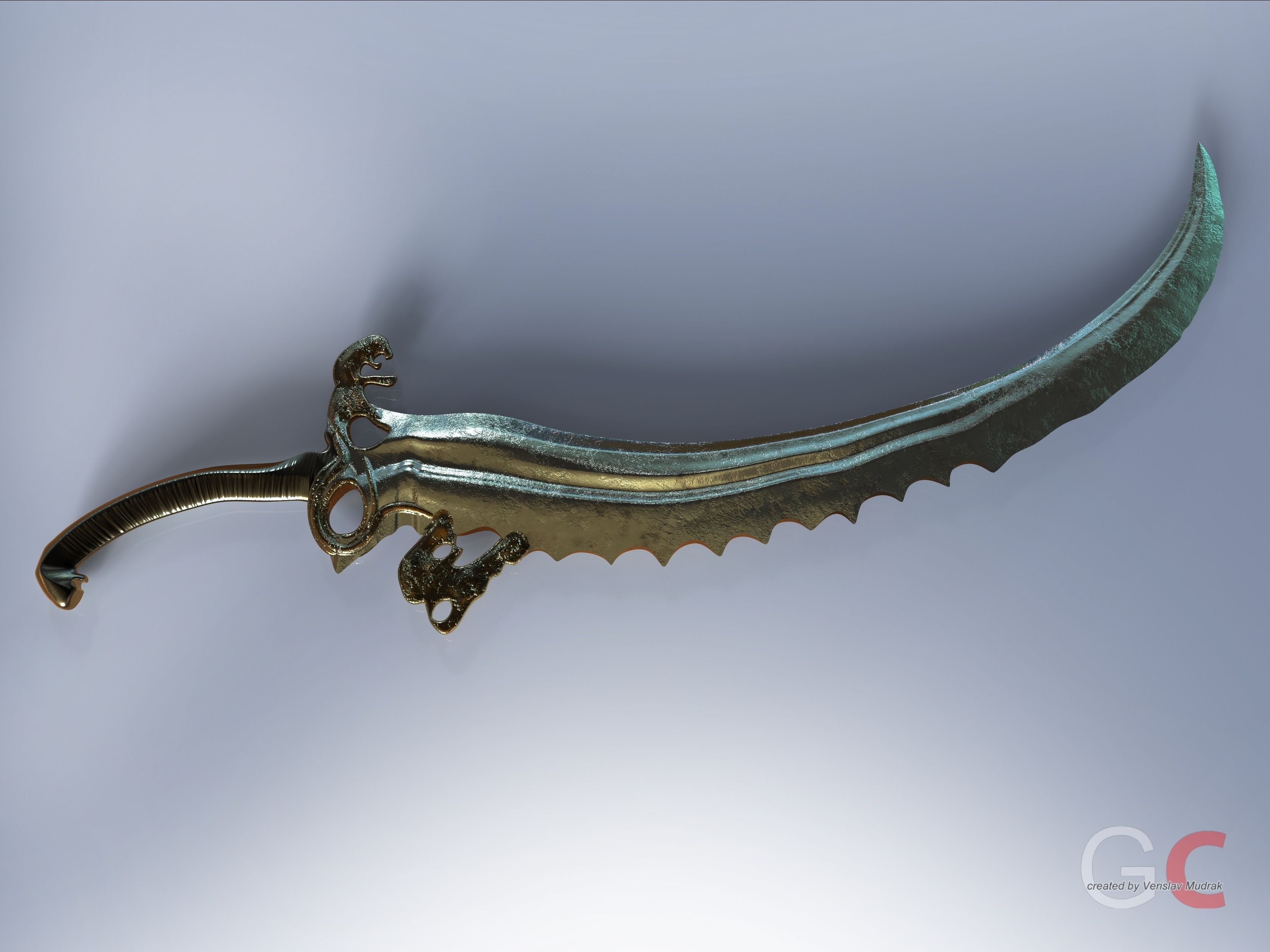 Lion Sword free 3D model | CGTrader