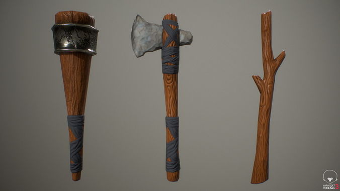 3D model Primitive weapons VR / AR / low-poly | CGTrader