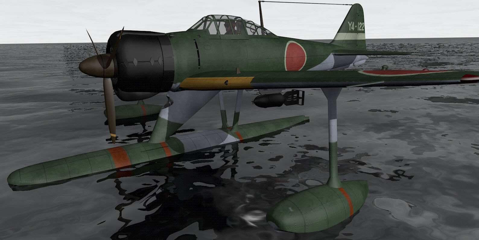 Nakajima A6M2-N Rufe 3D model | CGTrader