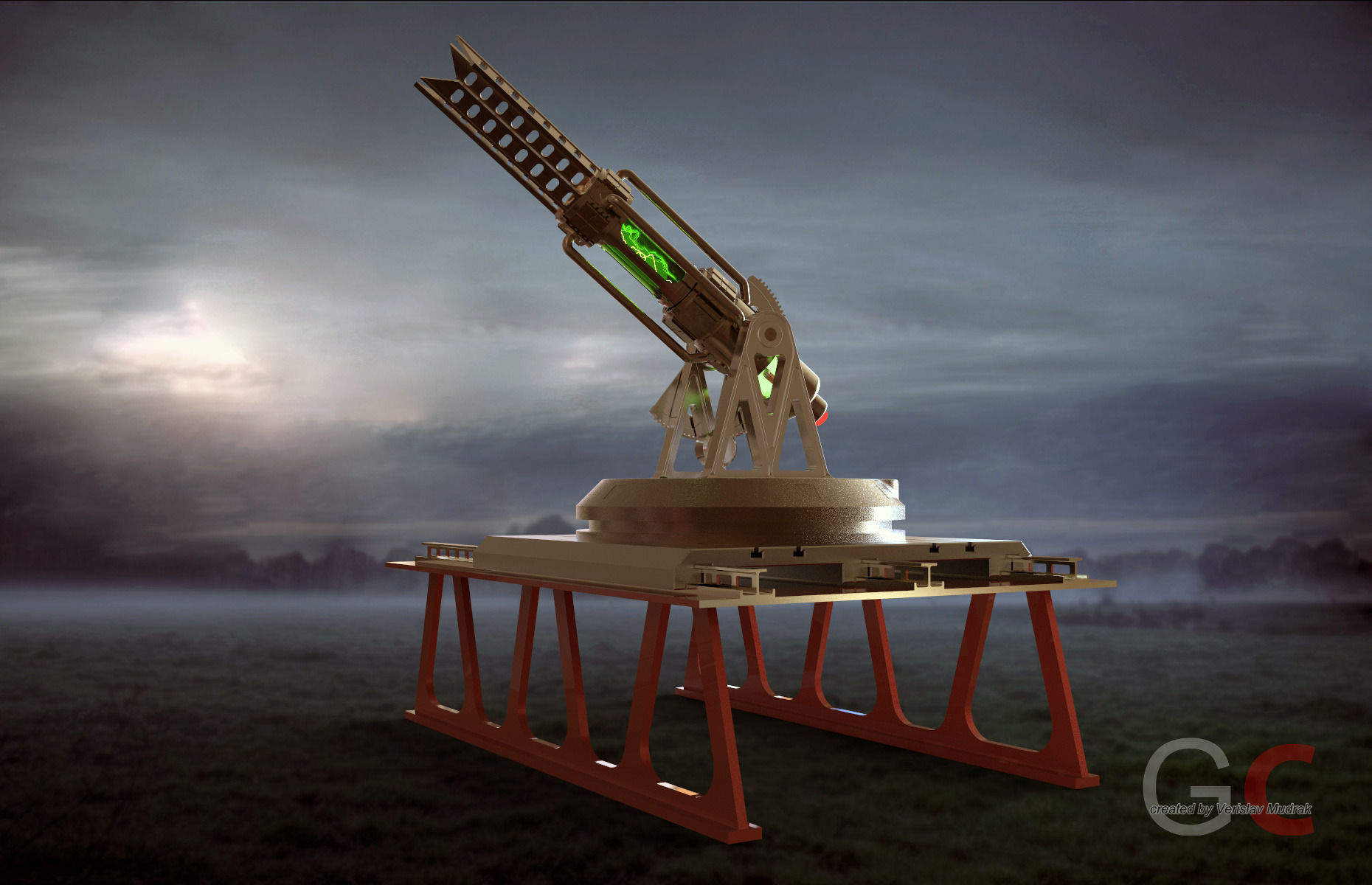 Tesla Cannon free 3D model | CGTrader