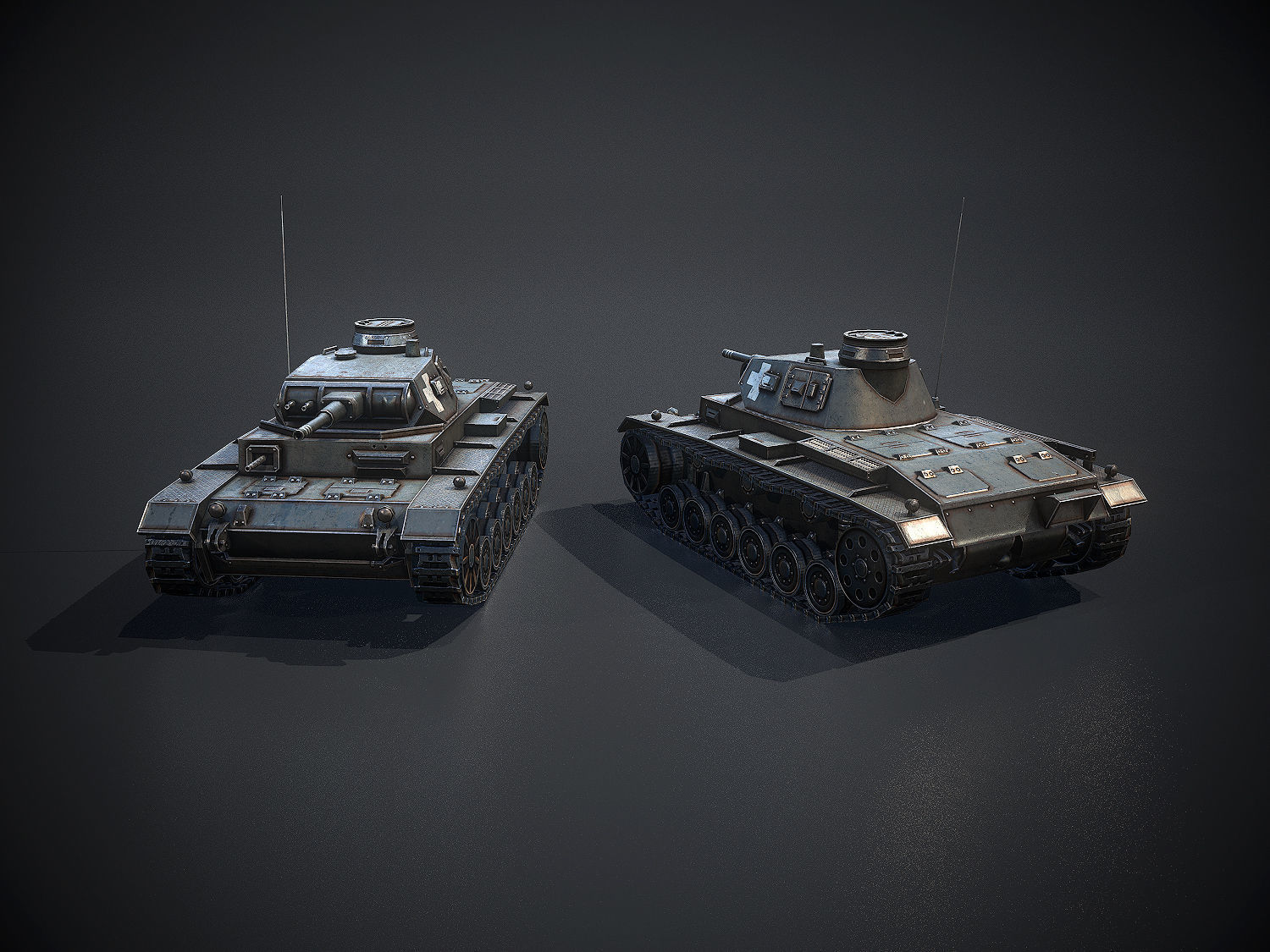 3D model Low Poly Panzer III E medium tank VR / AR / low-poly | CGTrader