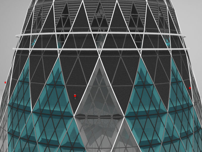 gherkin tower 3D model | CGTrader