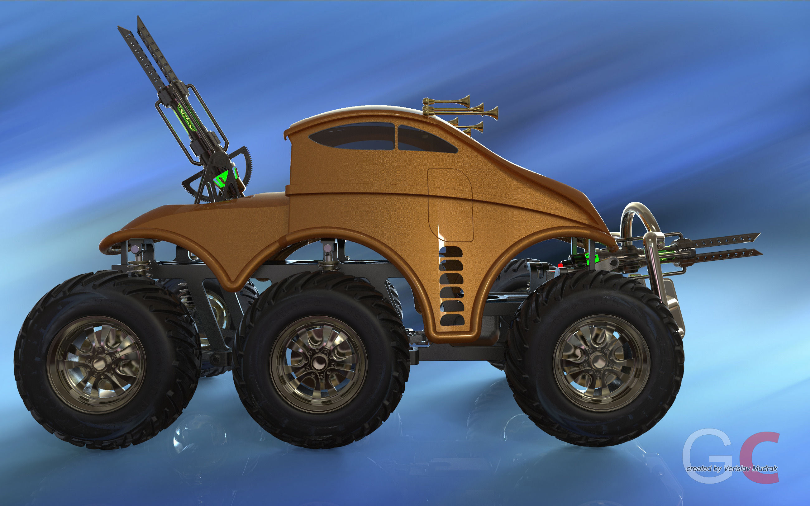 GC render MOON PATROL free 3D model | CGTrader