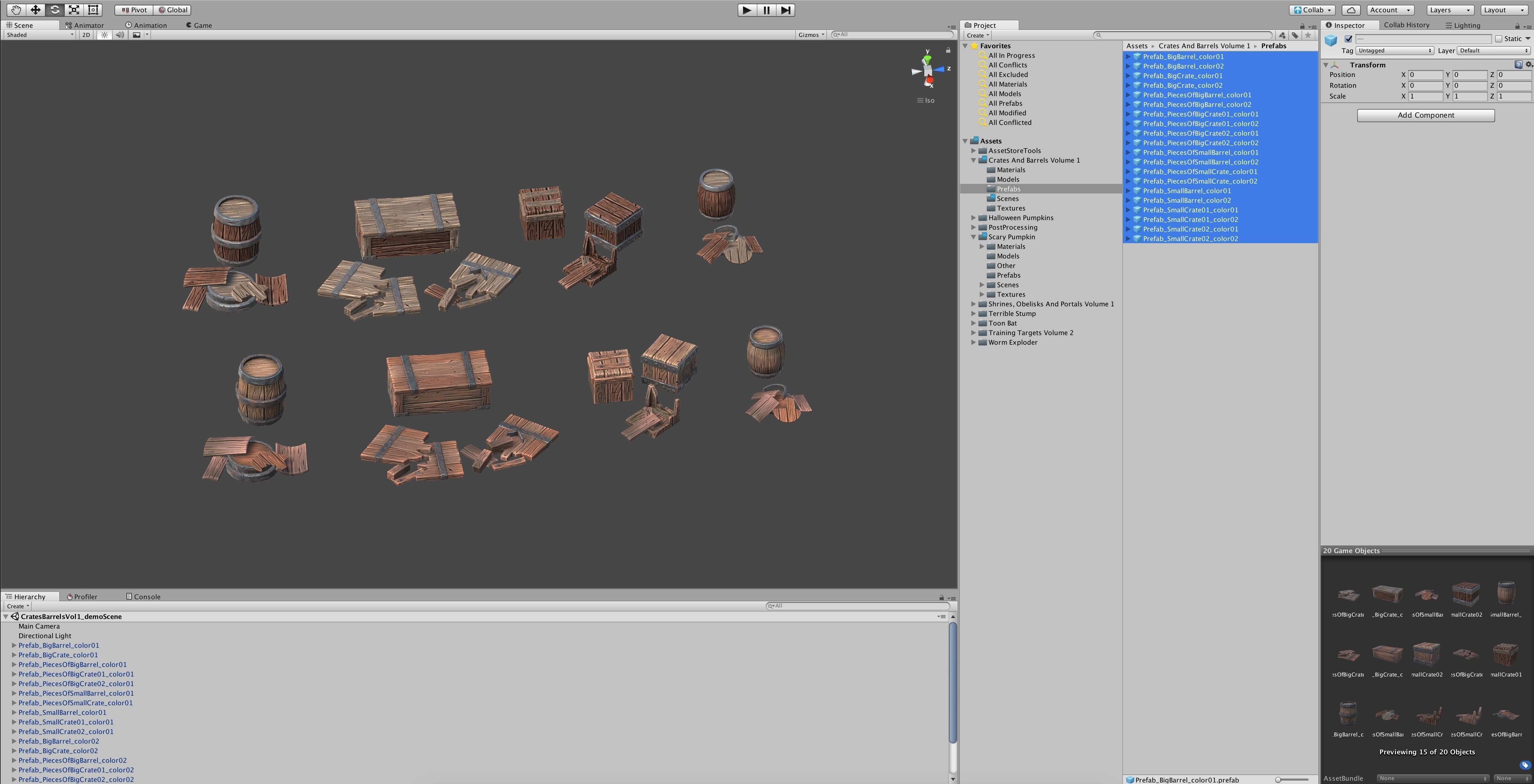 3D model Stylized Wooden Crates And Barrels Pack Volume 1 VR / AR / low ...
