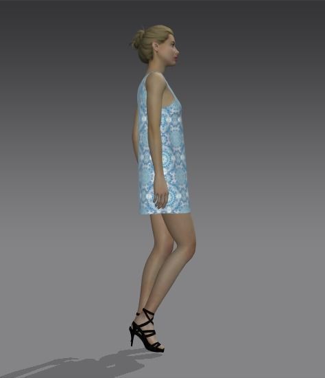 3D model Short dress VR / AR / low-poly | CGTrader