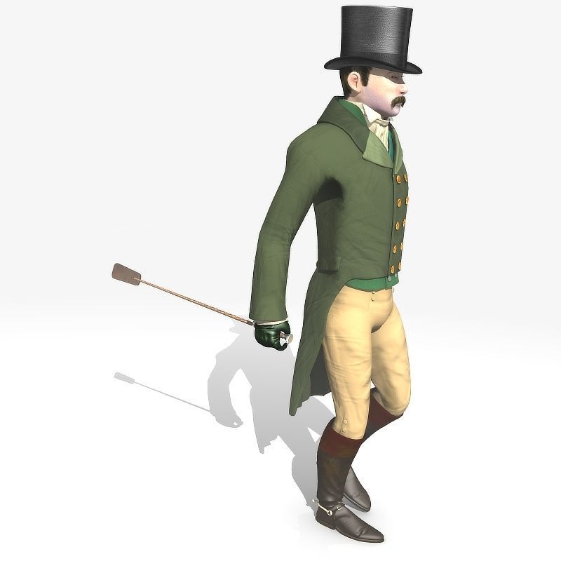 Regency Man 1811-1820 - Low poly - rigged - animated 3D model animated ...