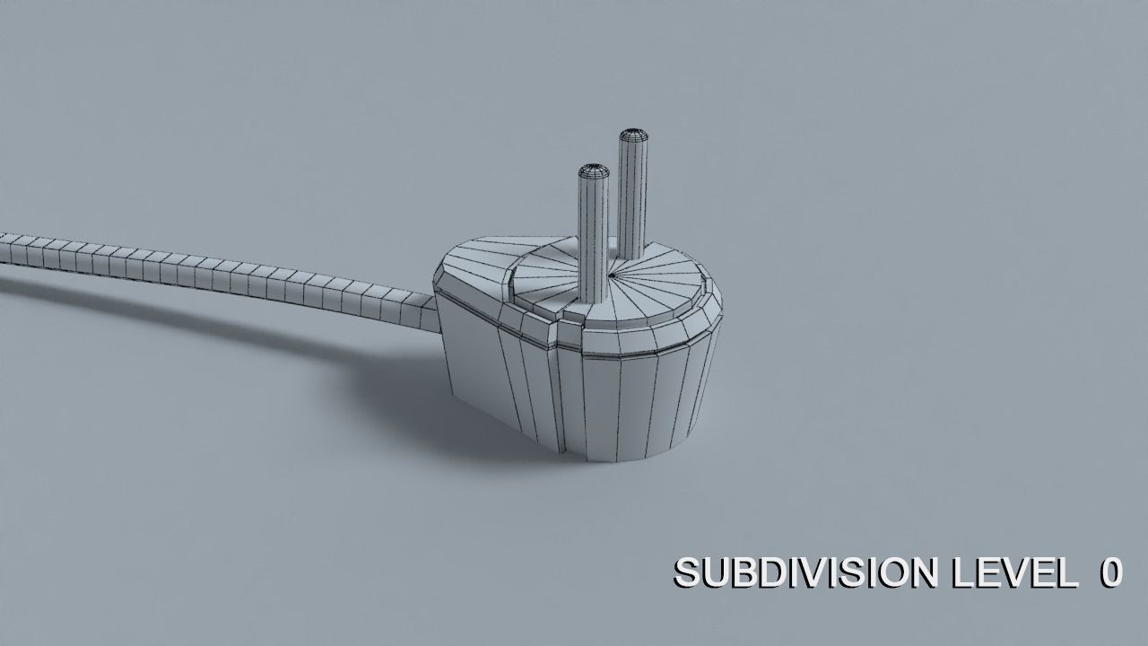 Metal floor lamp - light source free 3D model | CGTrader