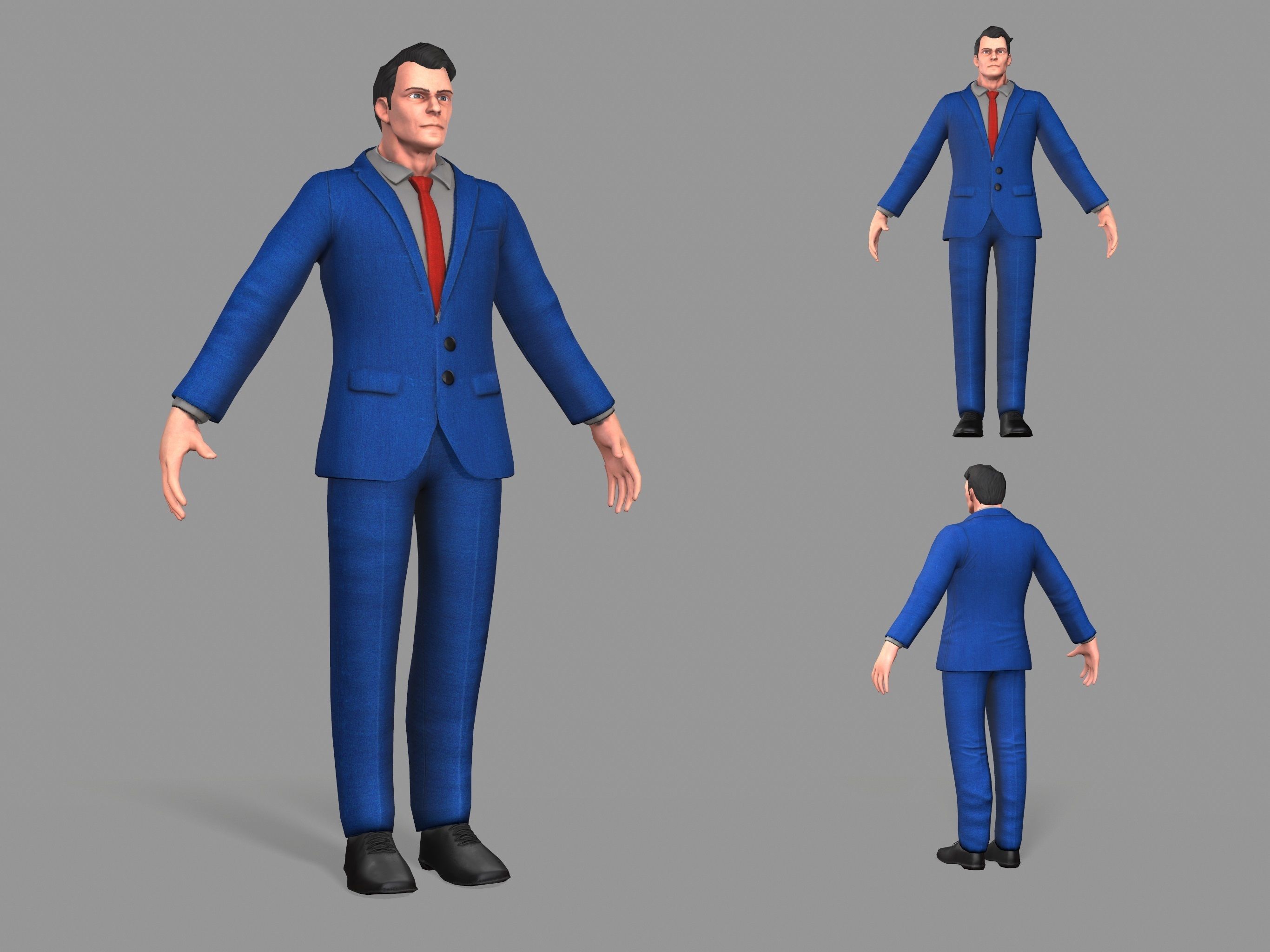 3D model Business Suit Man VR / AR / low-poly | CGTrader