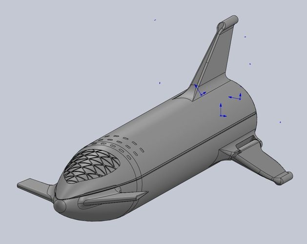 Starship BFR 2018 - Space-X Mars Rocket Latest Version Model 3D model ...