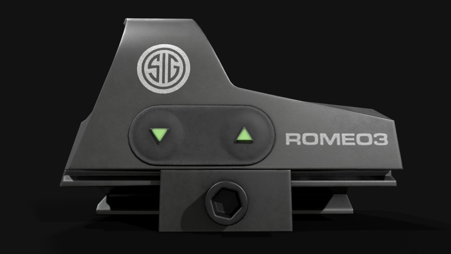 3D model Sig Sauer Romeo3 Miniture Reflex Sight VR / AR / low-poly ...