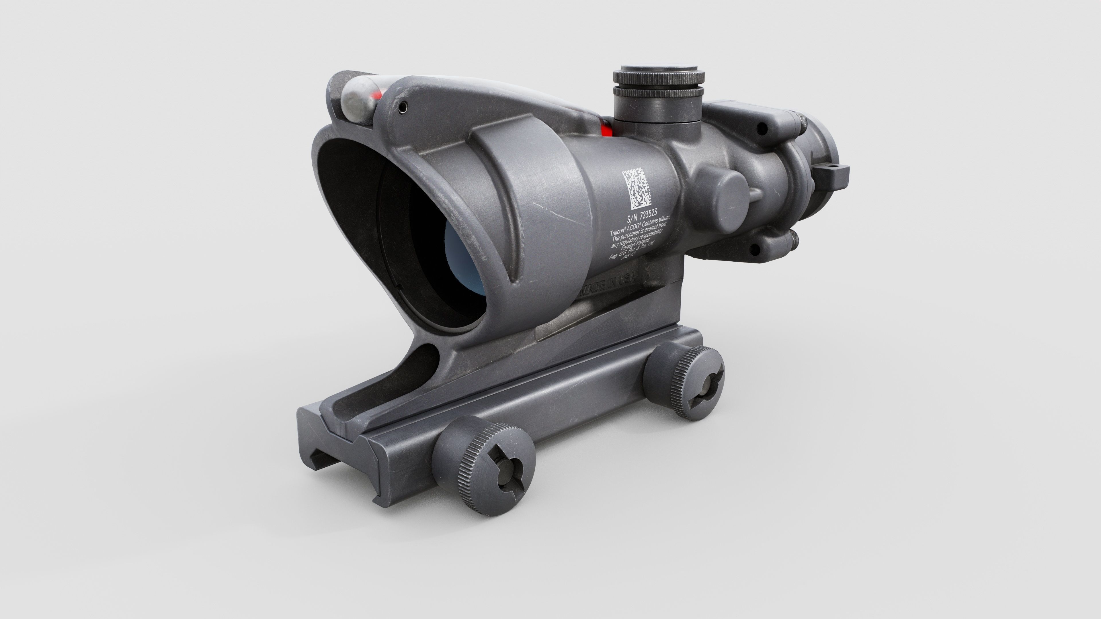 3D model Trijicon ACOG TA31 Fiber Optic 4x Rifle Scope VR / AR / low ...