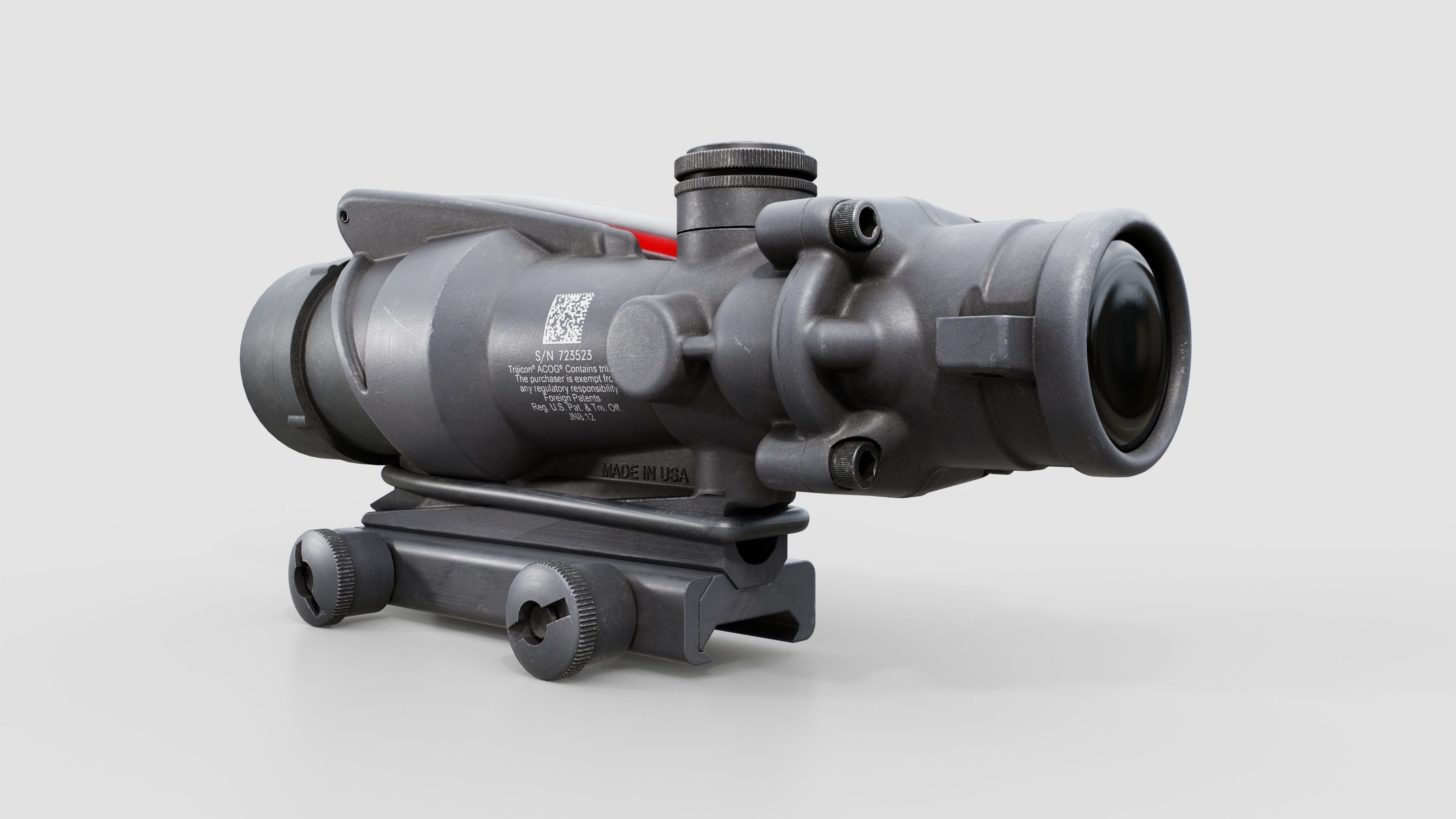 3D model Trijicon ACOG TA31 Fiber Optic 4x Rifle Scope VR / AR / low ...