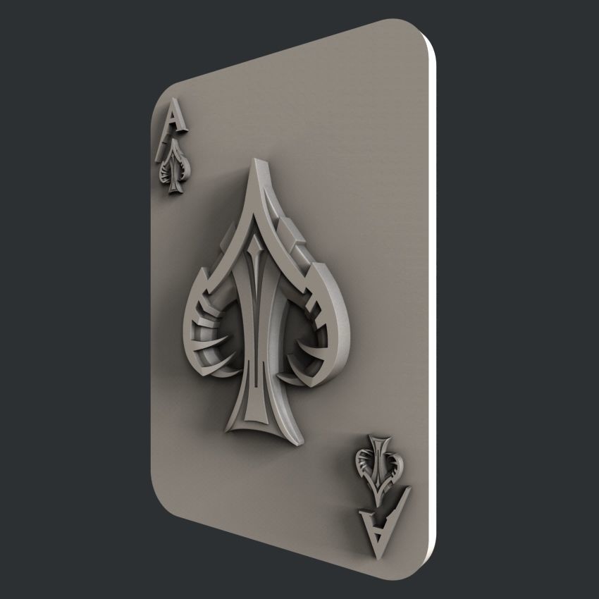 3d STL models for CNC ace of spades 3D model | CGTrader