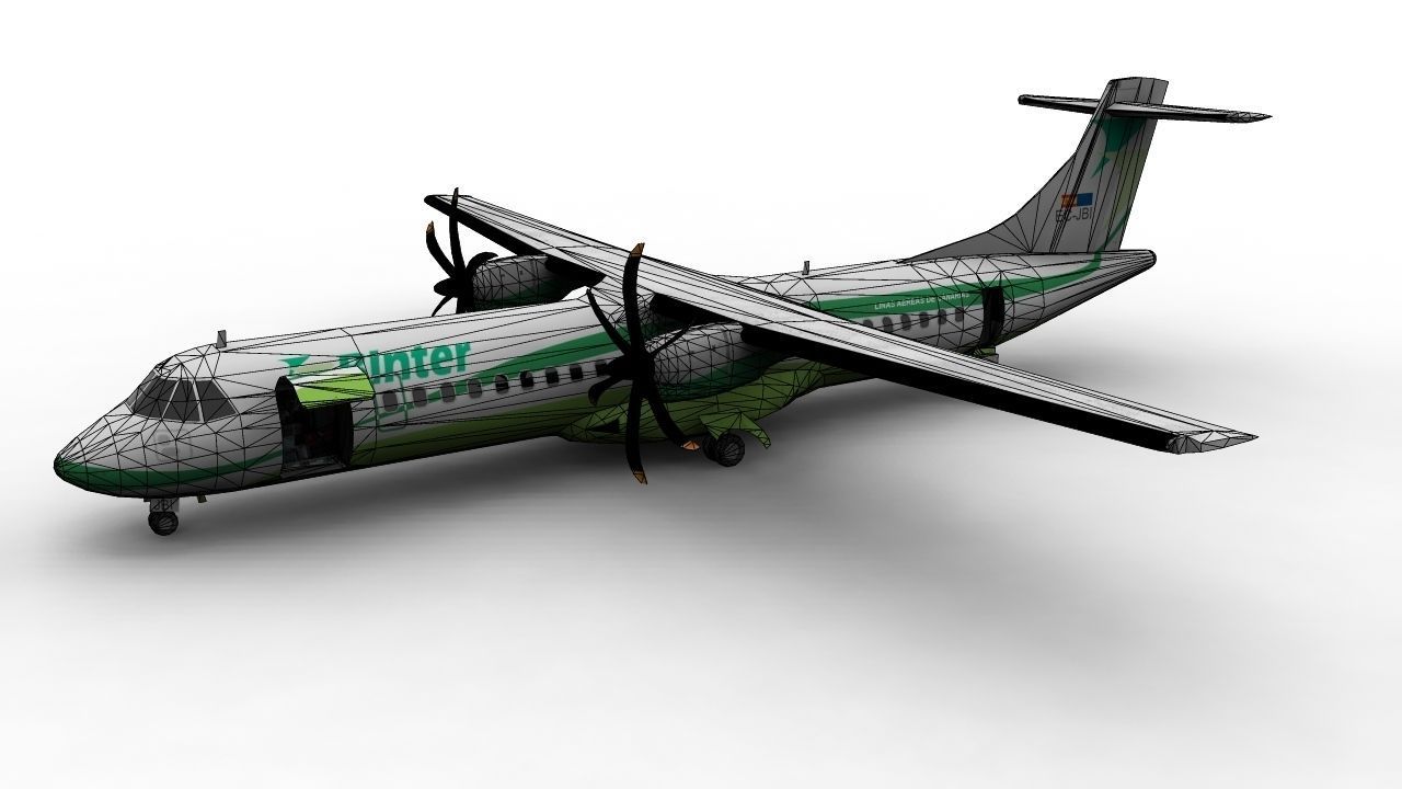3D model ATR 72 VR / AR / low-poly | CGTrader