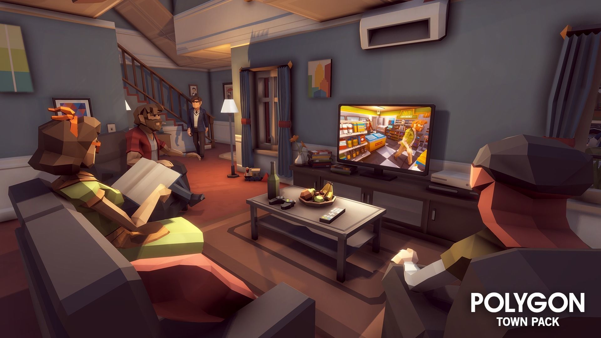 3D model POLYGON - Town Pack VR / AR / low-poly rigged | CGTrader