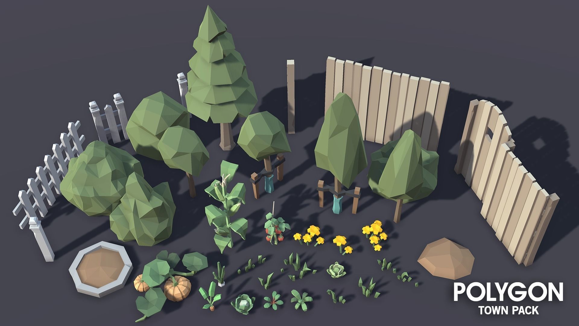 3D model POLYGON - Town Pack VR / AR / low-poly rigged | CGTrader