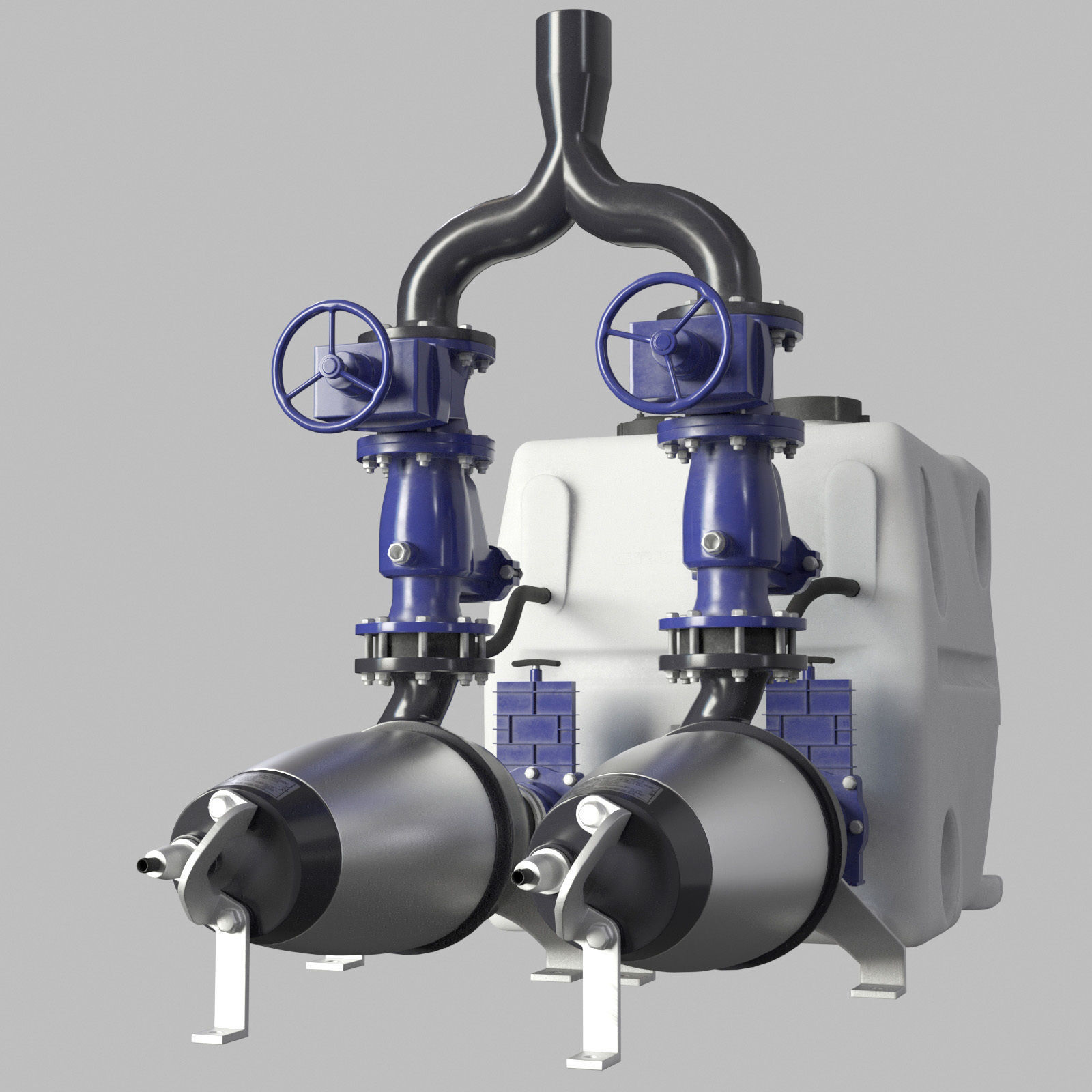 Grundfos multilift MDV pump with tank 3D model | CGTrader