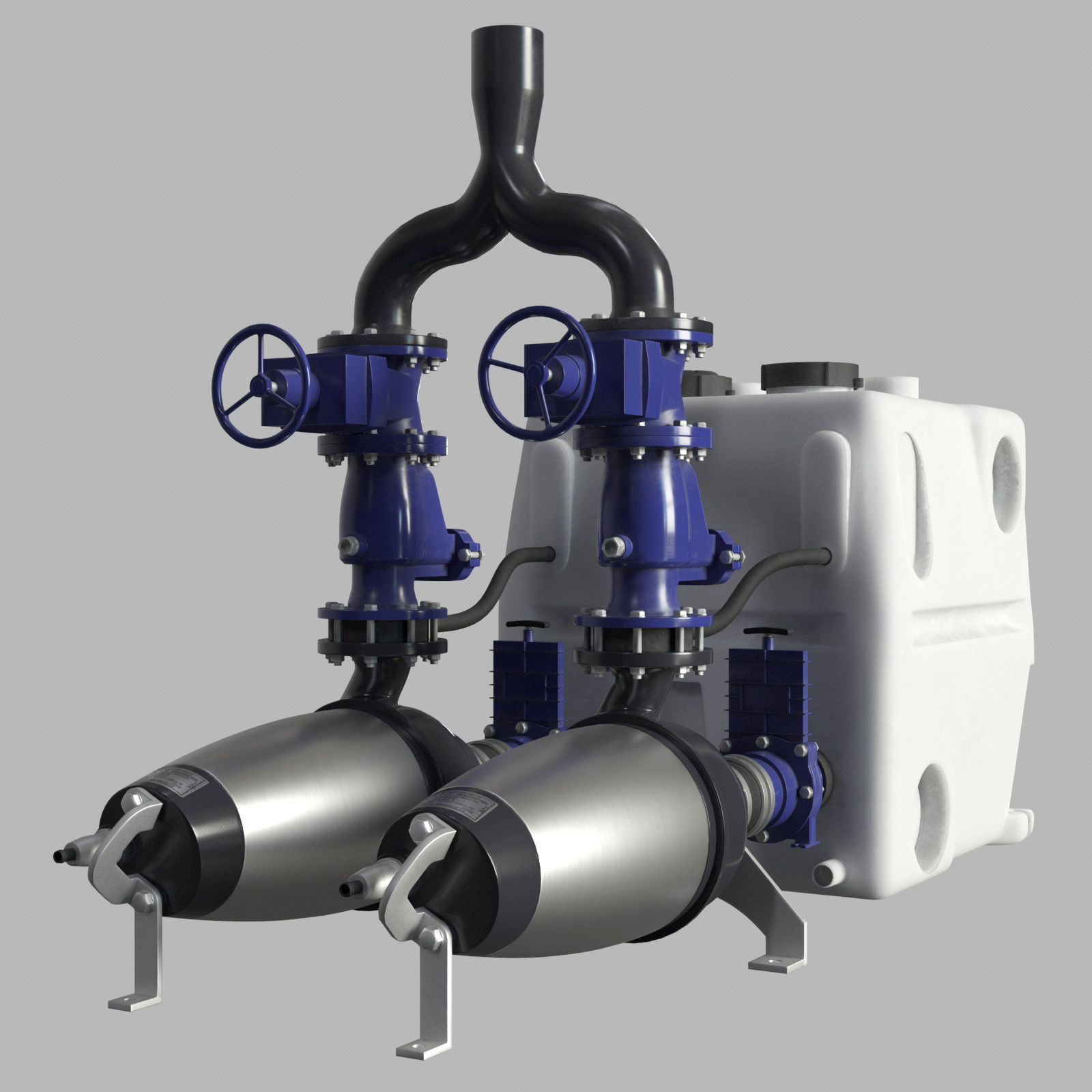 Grundfos multilift MDV pump with tank 3D model | CGTrader