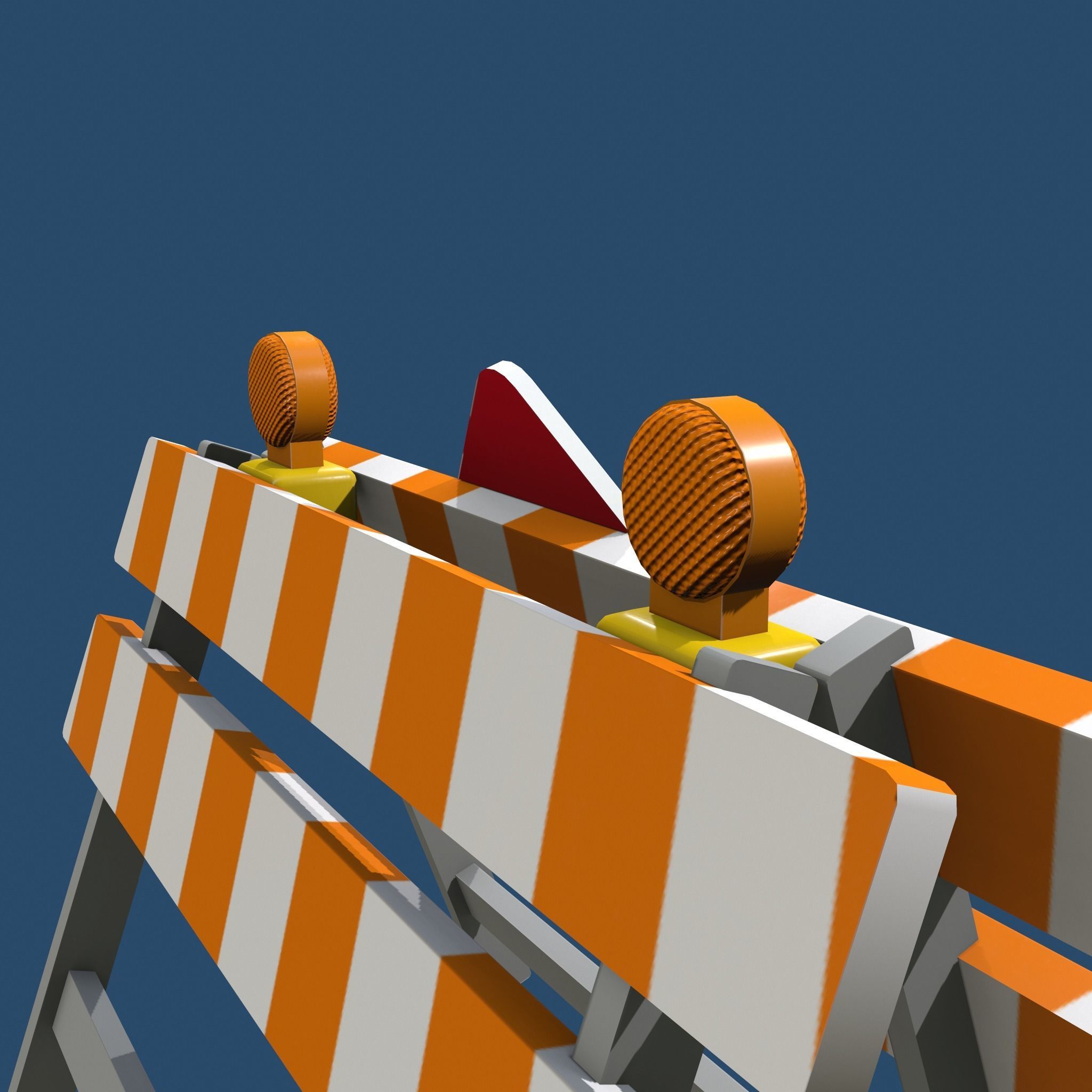 Traffic Alert Road Block Sign free VR / AR / low-poly 3D model rigged ...