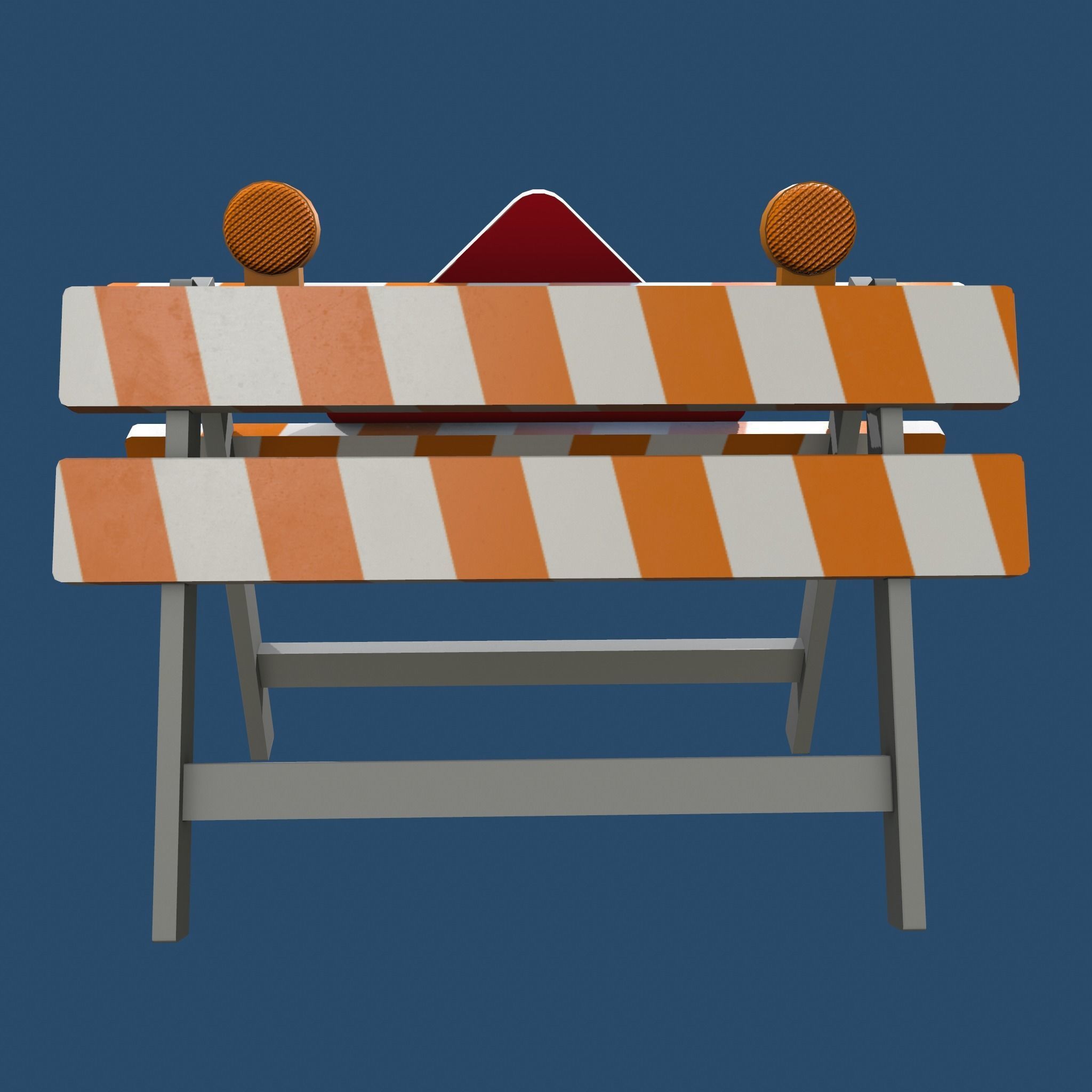 Traffic Alert Road Block Sign free VR / AR / low-poly 3D model rigged ...