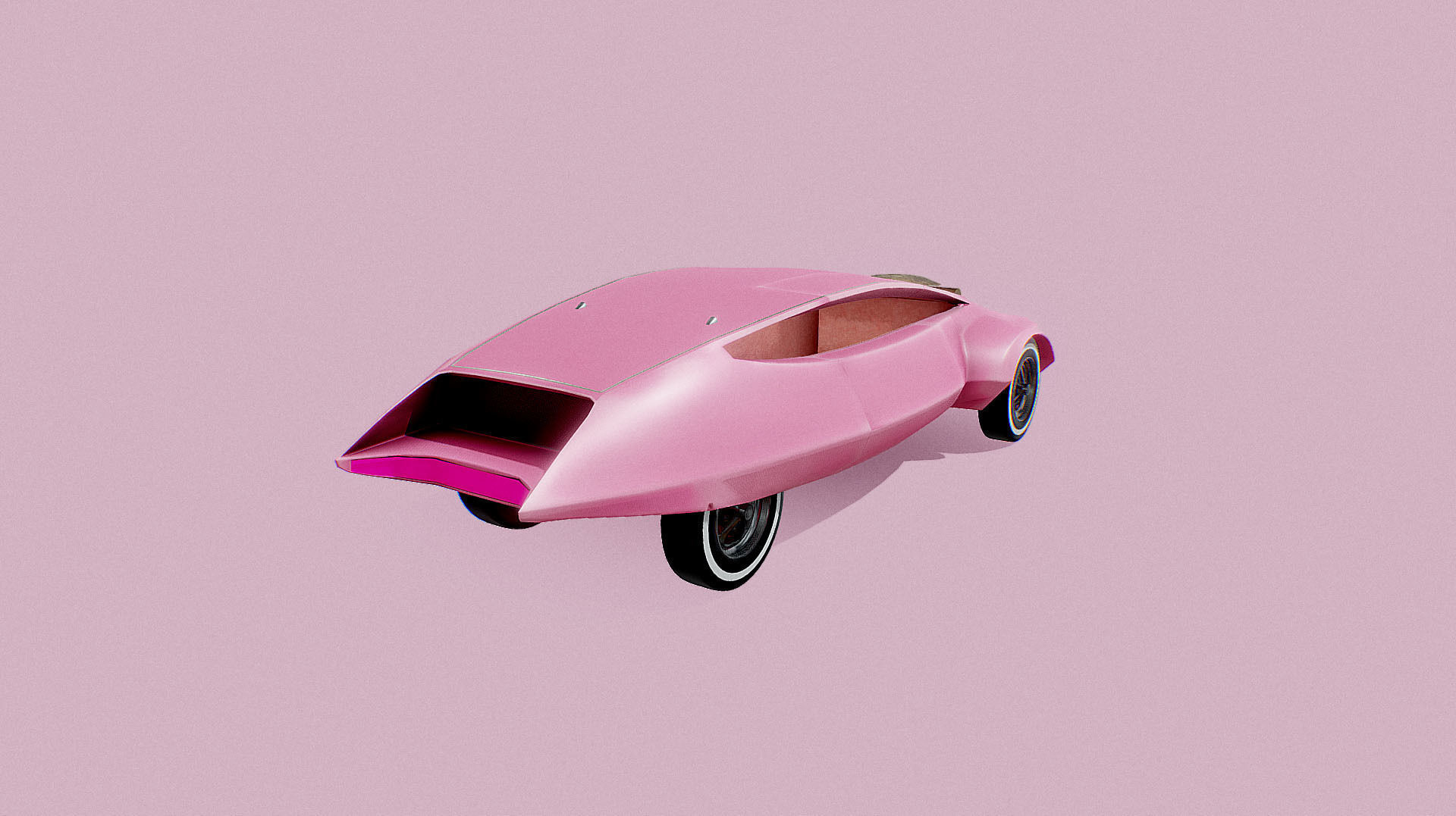 3D model Pink Panther Car VR / AR / low-poly | CGTrader